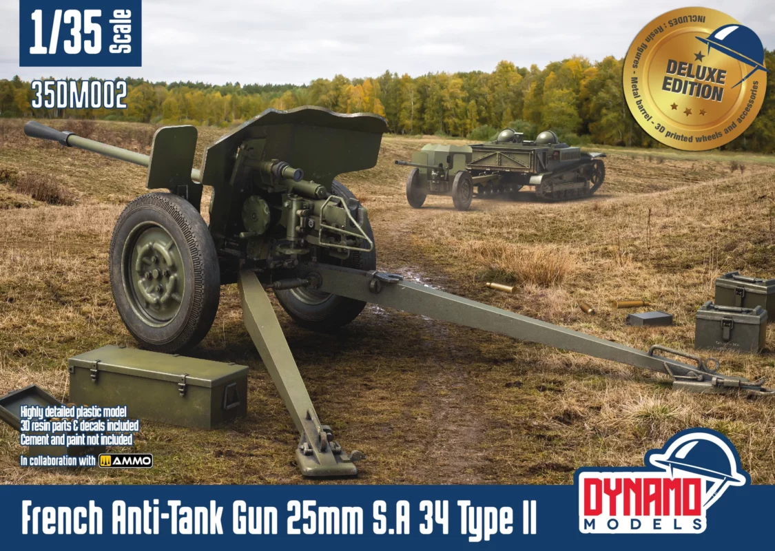 French Anti-Tank Gun 25mm S.A 34 Type II "Deluxe edition" Limited Stock ...