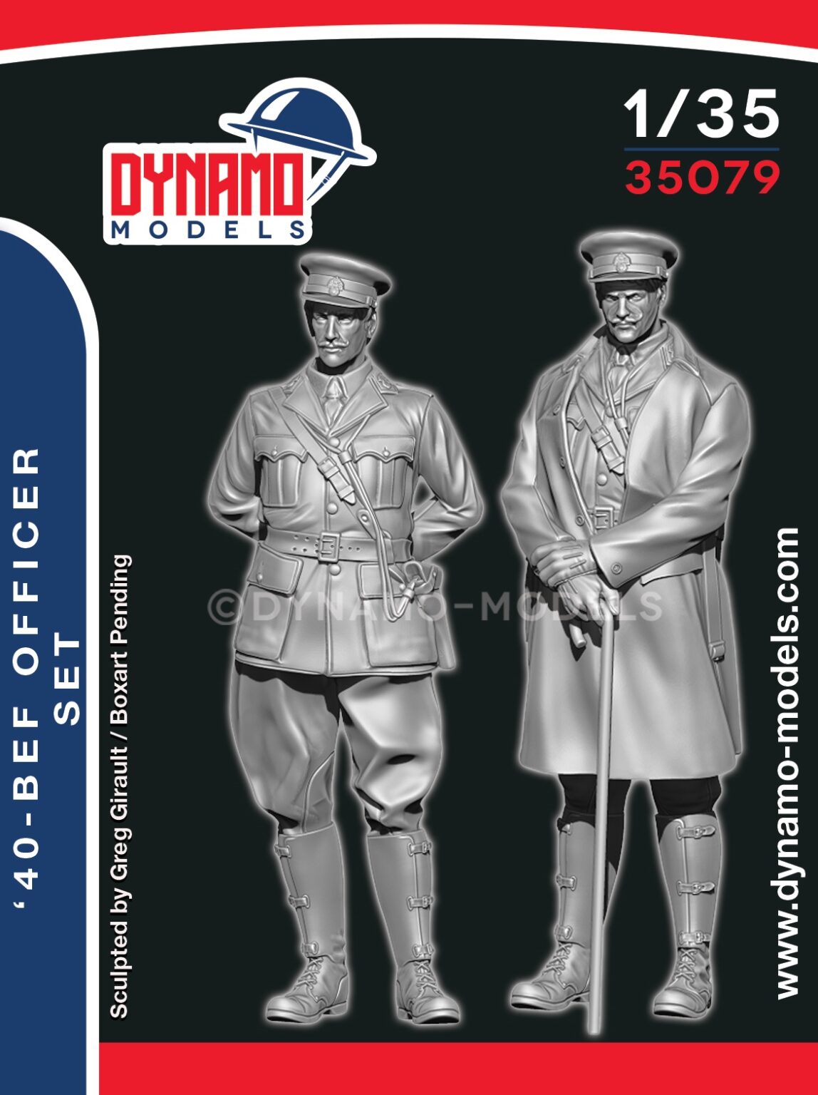 1/35 40’ BEF Officer Set DYM-35079 - Figurines Dynamo Models