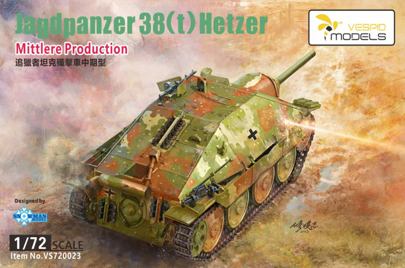 Vespid 720023 - 1/72 Jagdpanzer 38(t) Hetzer Mittlere Production VS720023 - Kits Dynamo Models