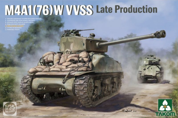 Takom 2207 – 1/35 Sherman M4A1(76)W VVSS Late Production TAKOM2207 ...